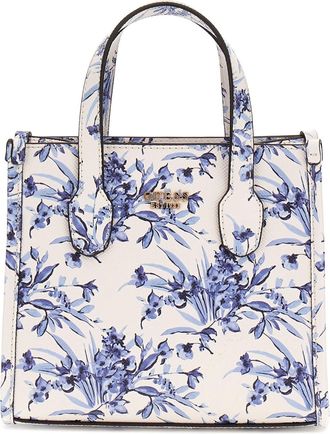 Guess Damen Silvana Mini 2 Fächern Tragetasche, Blumenmuster