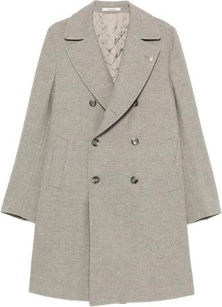 Tagliatore Homme, Manteaux, Beige, Taille: XL Arden Double-Breasted Coat