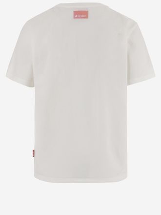 Diesel Womens T-Shirt With Sheer Motif White Cotton T-Shirts & Jerseys