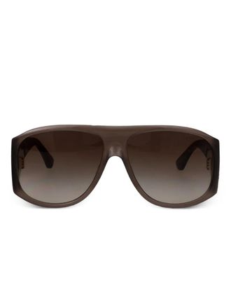 Chlo&eacute; lunettes de soleil &agrave; monture oversize - Gris