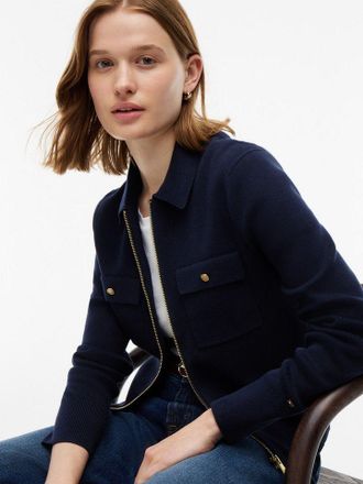 Tommy Hilfiger Strickjacke COTTON FULL NEEDLE REG JACKET Baumwollmischung