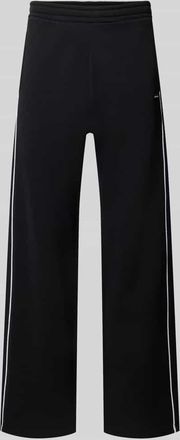 Review Straight Fit Sweatpants aus reiner Baumwolle mit Label-Patch