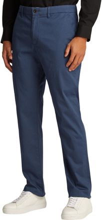 Tommy Hilfiger Herren Chino Hose Denton Printed Structure Straight Leg Fit, Blau (Aegean Sea), 32W/33L