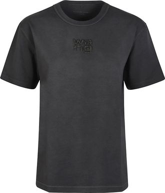 Alexander Wang Femme, Tops, Noir, Taille: 38 FR Hotfix Logo Short Sleeve T-Shirt