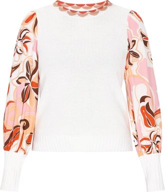 Usha Pullover Frauen Wei&szlig;