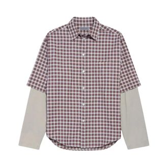 Balenciaga Shirt mit falschen &Auml;rmeln - - Shirts - Herren - Rot - L