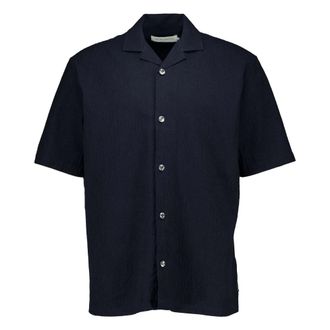 The Goodpeople Homme, Chemises, Bleu, Taille: XL Slin Short Sleeve Shirt