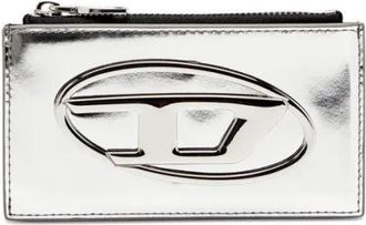 Diesel Portemonnaie - Shiny Metallic Zip Wallet With Prominent Logo - Gr. unisize - in Gunmetal - f&uuml;r Damen