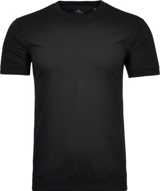 Ragman Herren Pima T-Shirt Rundhals mit Bündchen Schwarz-009, 3XL