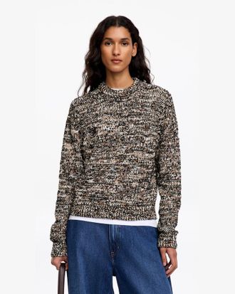 Arket Zweifarbiger Pullover -Schwarz
