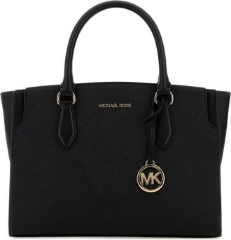 Michael Kors Femme, Sacs, Noir, Taille: ONE Size Becca Medium Saffiano Leather Satchel