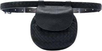 Bottega Veneta Sac banane en cuir tress&eacute; pr&eacute;-aim&eacute; - Femme - Pre-owned - Noir - Taille: ONE Size