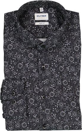 Olymp Herren Hemden grau geblümt
