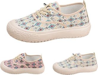 Generic Chaussures de trekking pour femme - Semelle plate - Chaussures basses &agrave; lacets - Chaussures de randonn&eacute;e - Respirantes - Antid&eacute;rapantes - Confortables