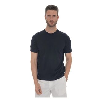 Hindustrie Leichtes Baumwoll-Jersey T-Shirt - - Tops - Herren - Blau - S
