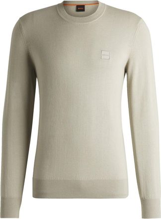 HUGO BOSS Leichter Pullover mit Kaschmiranteil und Rundhalsausschnitt in