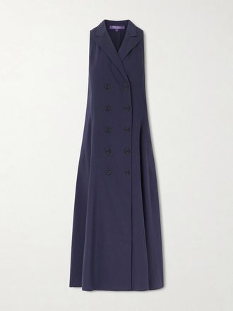 Ralph Lauren Collection Alecia Midikleid Aus Jersey Aus Einer Baumwollmischung - Blau