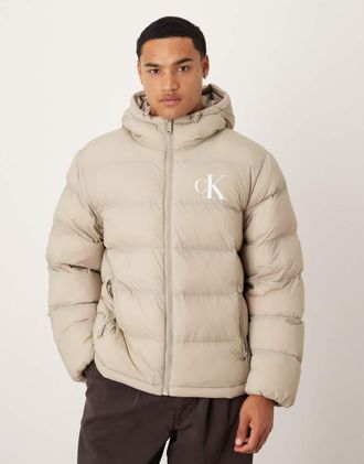 Calvin Klein Jeans Monologo - Steppjacke in Beige-Neutral
