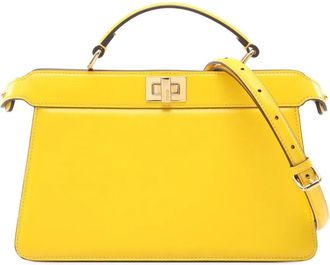 Fendi 2014-2015 Leather Peekaboo ISeeU East-West satchel - Gelb