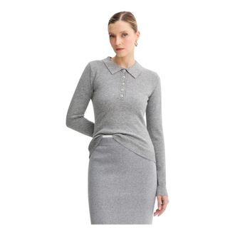 Fracomina Pull &agrave; col orn&eacute; - Femme - Pulls - Gris - Taille: 36 FR