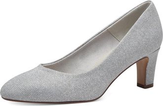 Tamaris Damen Pumps mit Blockabsatz, metallic, 39 EU
