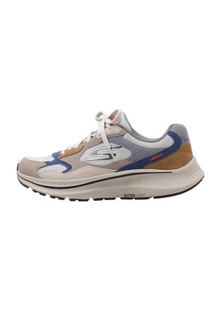 Skechers Herren Go Run Consistent 2.0 Retro Runner V1 Sneaker, Taupe and Multi Suede/Textile, 43.5 EU