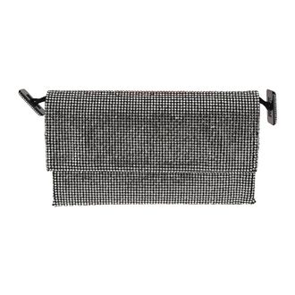 Benedetta Bruzziches Femme, Sacs, Noir, Taille: ONE Size Sac bandouli&egrave;re repliable orn&eacute; de cristaux