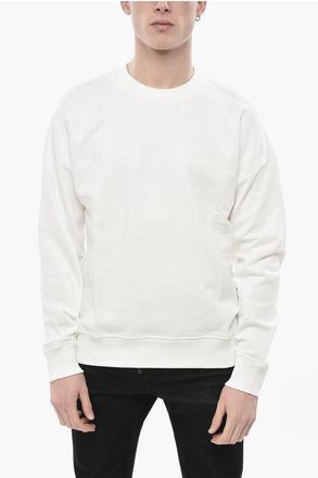 Diesel Brushed Cotton Crew Neck Sweatshirt S-ROB-MEGOVAL-D with Max size 3xl