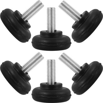 NUOBESTY Ipetboom 6 St&uuml;ck Teiliges Verstellbare M&ouml;belf&uuml;&szlig;e mit Sto&szlig;d&auml;mpfenden Gummipuffern rutschfest Schalld&auml;mmend zum Nivellieren und Schutz von Tisch Schrank