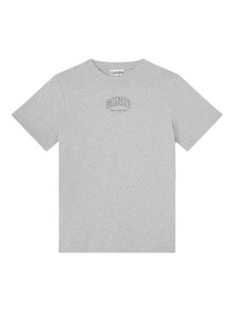 Ganni t-shirt &agrave; logo - Gris