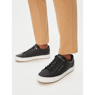 Tommy Hilfiger Sneakers Tommy Hilfiger Harlem Lth Vulc Cleat Winter FM0FM05950 Schwarz