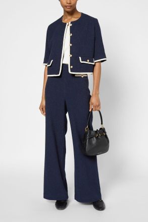 Gerard Darel Pantalon de tailleur esprit tweed - LORNA - Marine