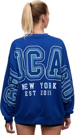 Worldclassca Sweatshirt Worldclassca Oversized Sweatshirt CHICAGO Print Langarm Pullover