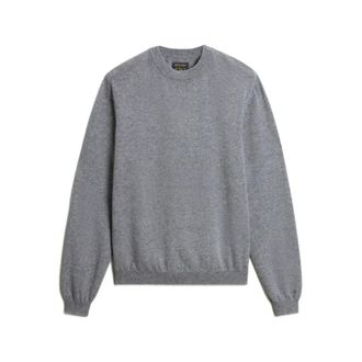 Woolrich Pull &agrave; col rond en laine dagneau Gg12 - Homme - Pulls - Gris - Taille: S
