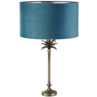 Searchlight Lampe de table Palm or avec nuance bleue - EU81210TE
