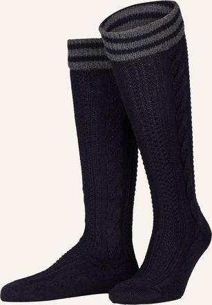 Lusana Lusana Trachten-Kniestr&uuml;mpfe blau