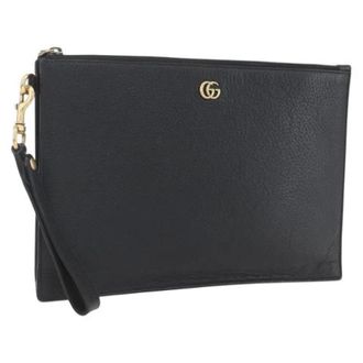 Gucci Pochette en cuir Pre-owned - Femme - Pre-owned - Noir - Taille: ONE Size