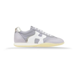 Hogan Leder-Sneaker mit Logo-Patch - - Shoes - Damen - Grau - 35 1/2 EU