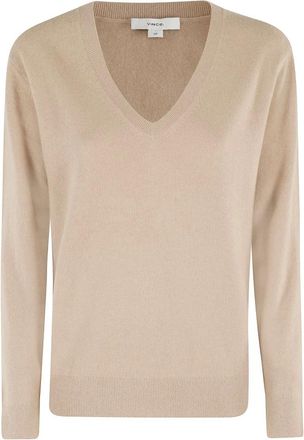 Vince Femme, Pulls, Brun, Taille: 36 FR Weekend V-neck