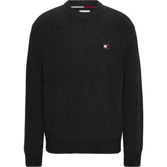Tommy Jeans Organischer Baumwollrippenpullover - - Knitwear - Herren - Schwarzk - S