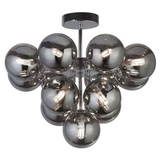 Searchlight Searchlight - Deckenleuchte Kugelleuchte Wohnzimmerlampe Chrom Rauchglas G9 Esszimmerleuchte