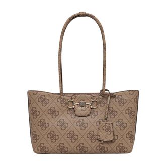 Guess Janie Logo Carryall - Femme - Sacs - Beige - Taille: ONE Size