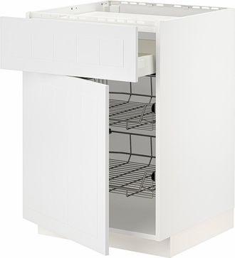 IKEA METOD / MAXIMERA Unterschr.f Kochf/Schubl./2Drkörbe