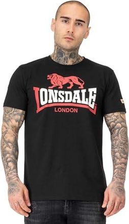 Lonsdale Lion Two Tone T-Shirt, Noir/Rouge/Blanc, 3XL Hommes
