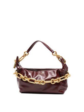 Balmain Sac Port&eacute; &Eacute;paule - Rouge Brun
