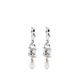 Vivienne Westwood Kleine Celestia Orb Vorh&auml;ngeschloss-Ohrringe - - Accessories - Damen - Grau - ONE SIZE