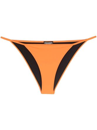 Dsquared2 Bikinih&ouml;schen mit Logo-Print - Orange