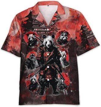 Keephen keephen Style dart Japonais Chemises Hawaiiennes pour Hommes Femmes Guerrier Samoura&iuml; Impression 3D Chemises &agrave; Boutons &Eacute;t&eacute; Vacances Chemise