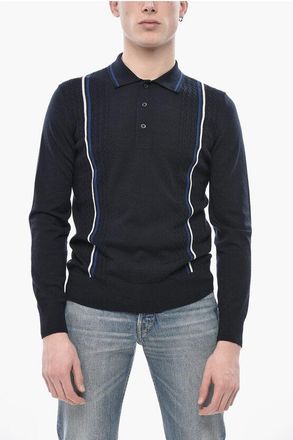 Paolo Pecora Virgin Wool Polo-Collar Sweater size M