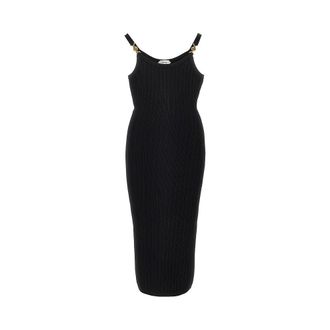 Versace Knitted midi dress with Medusa motif Woman 38